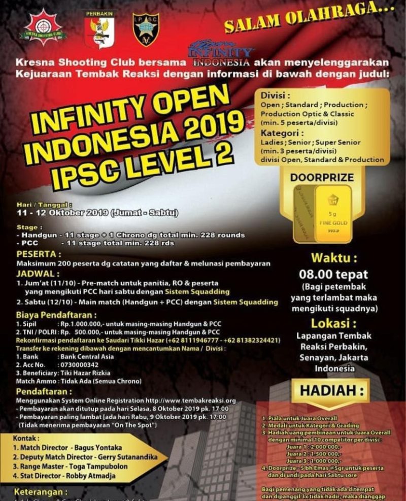 Mekanuma Indonesia 200 Shooters Mengikuti Infinity Open Indonesia 2019 ...